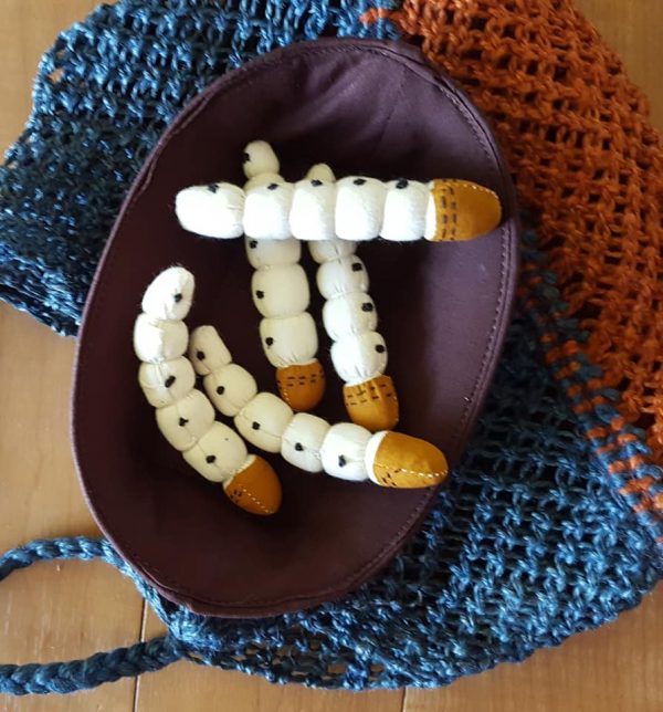 Witchetty Grubs on Coolamon – Earthlink Handcrafts